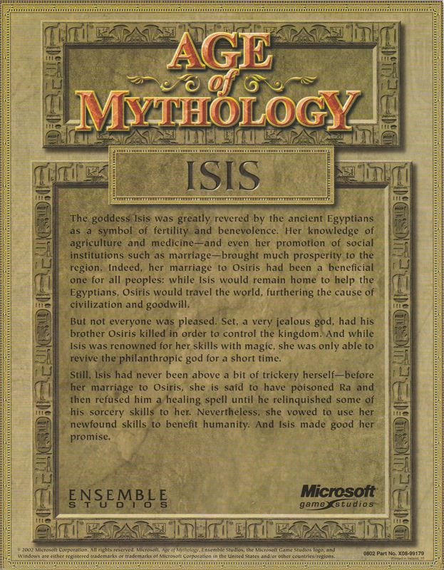 Age of Mythology (Collectors Edition) cover or packaging material ...