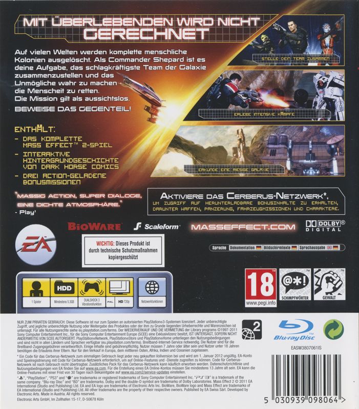 Mass Effect 2 cover or packaging material - MobyGames