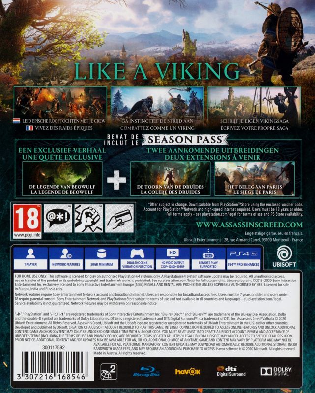 Assassin's Creed: Valhalla (Gold Edition) cover or packaging material ...