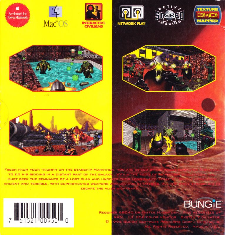 Marathon 2: Durandal cover or packaging material - MobyGames