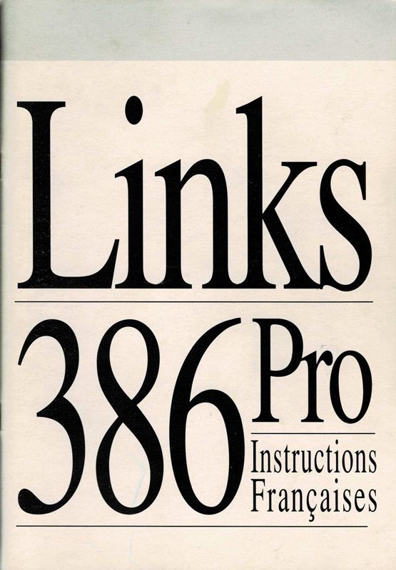Links 386 Pro cover or packaging material - MobyGames