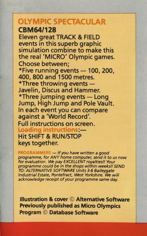 Micro Olympics cover or packaging material - MobyGames