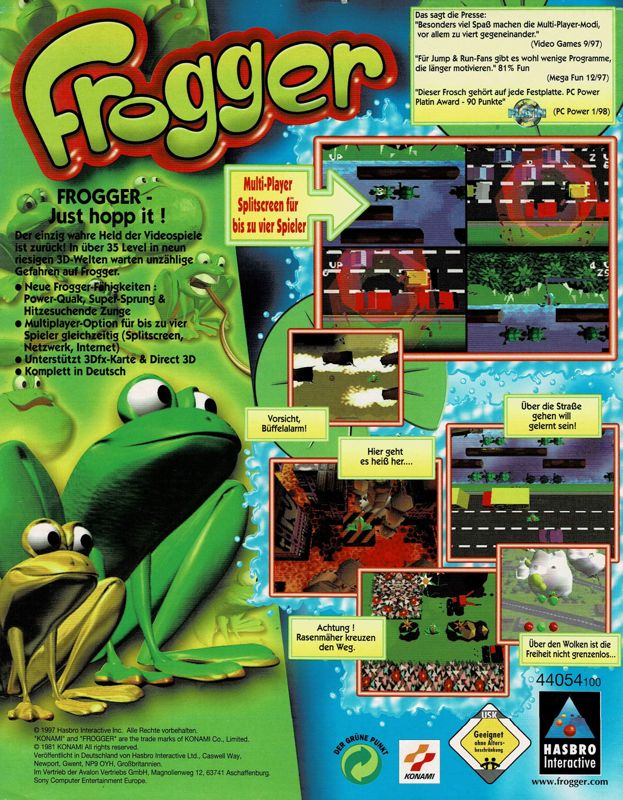 Frogger cover or packaging material - MobyGames