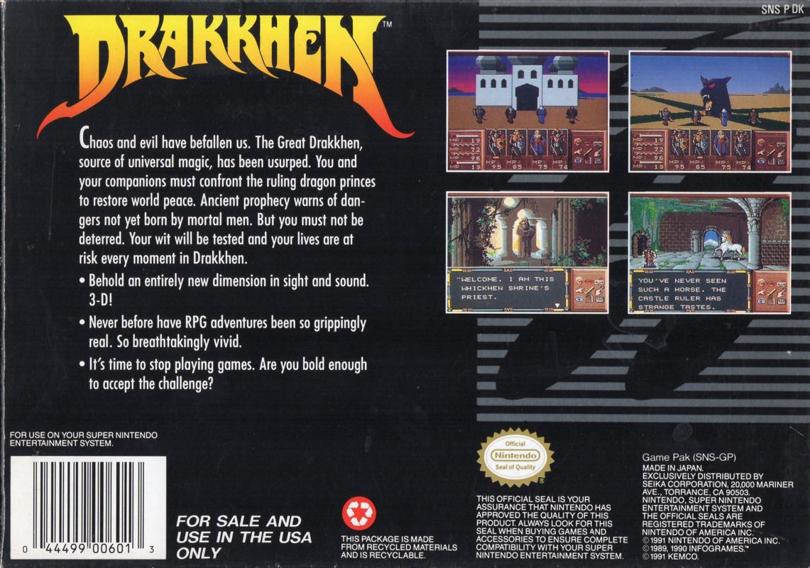 Drakkhen cover or packaging material - MobyGames