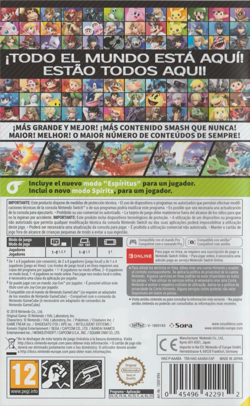 Super Smash Bros. Ultimate cover or packaging material - MobyGames