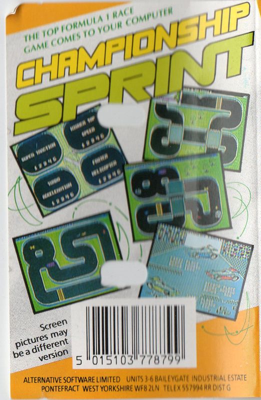 Championship Sprint cover or packaging material - MobyGames