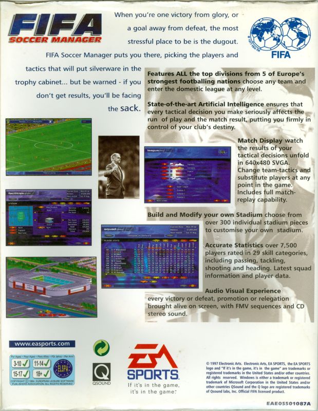 FIFA Soccer Manager cover or packaging material - MobyGames