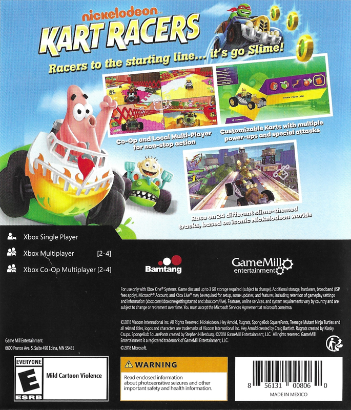Nickelodeon Kart Racers cover or packaging material - MobyGames