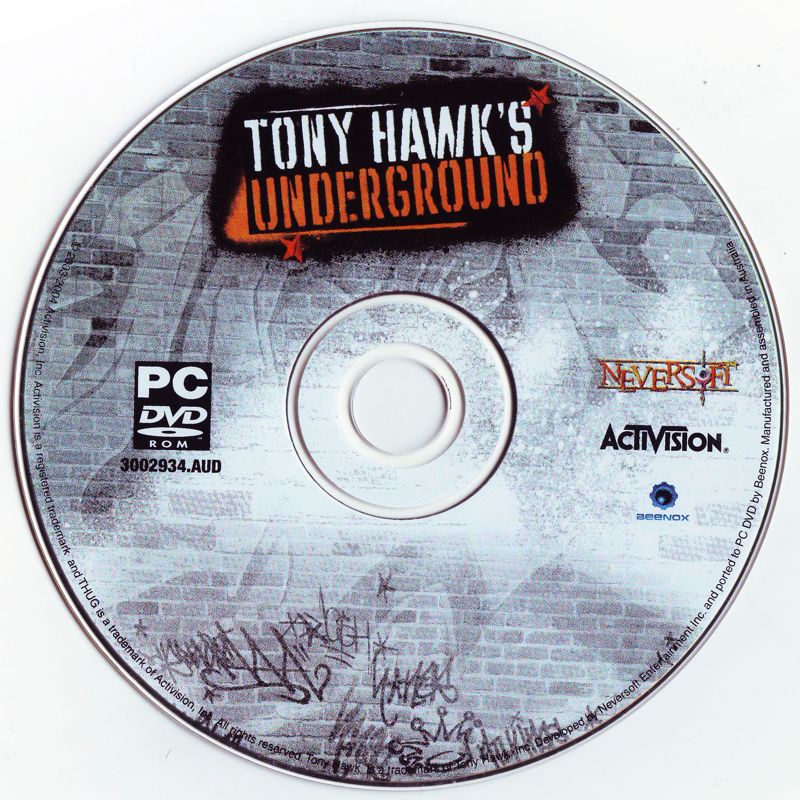 Tony Hawk's Underground cover or packaging material - MobyGames