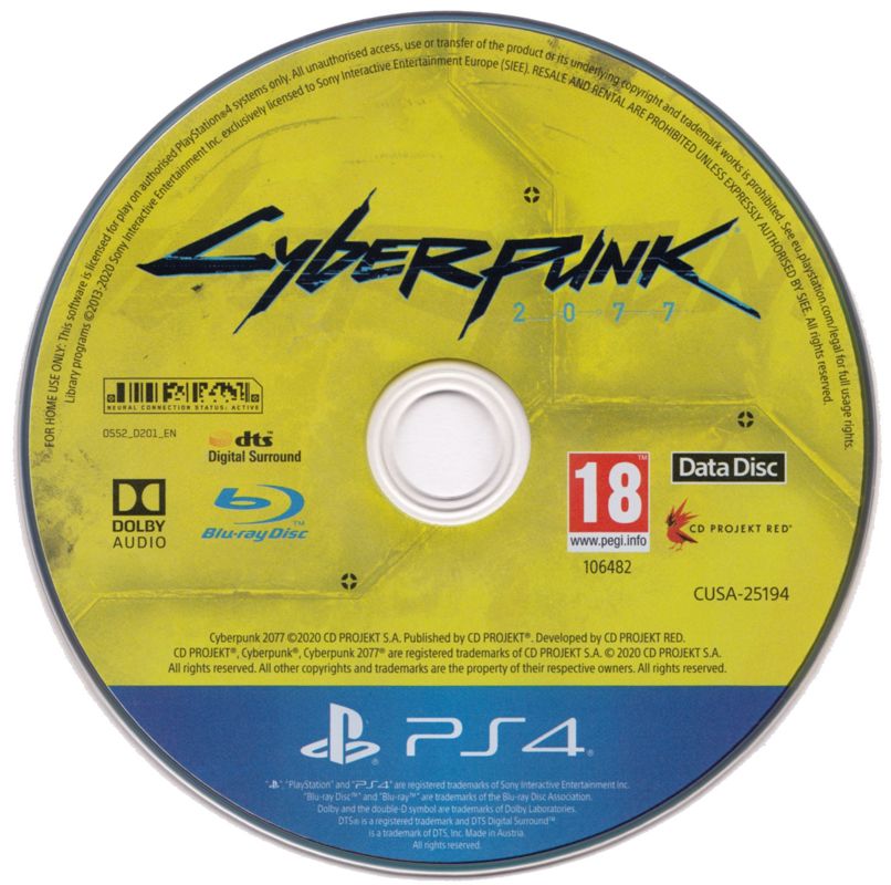Cyberpunk 2077 cover or packaging material - MobyGames