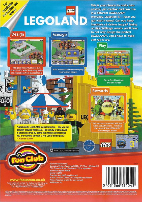 LEGOLAND cover or packaging material - MobyGames