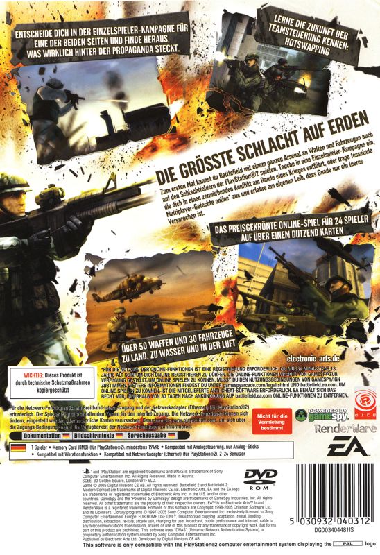 Battlefield 2: Modern Combat cover or packaging material - MobyGames