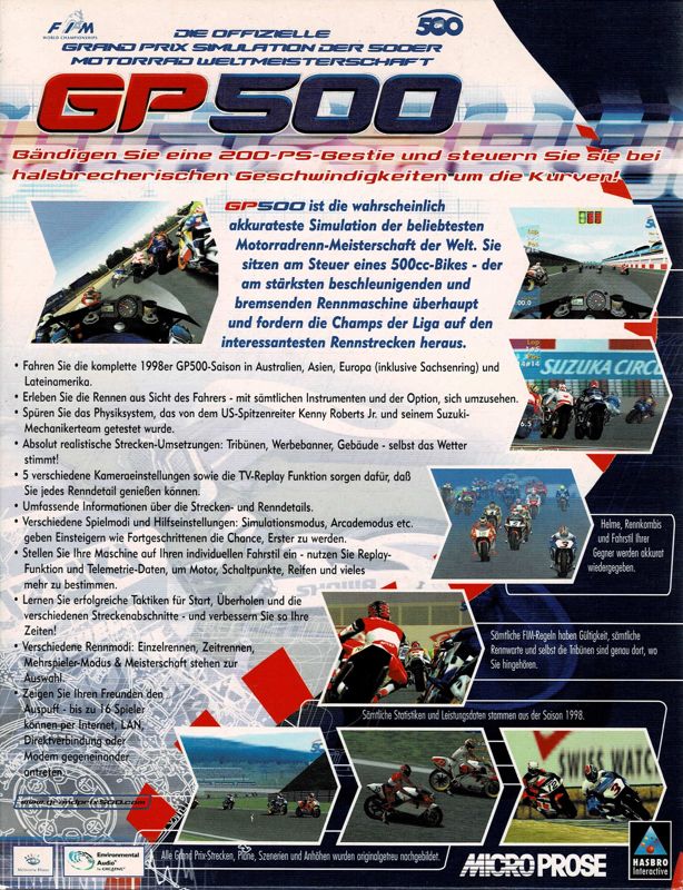 GP 500 cover or packaging material - MobyGames