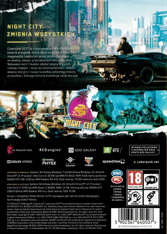 Cyberpunk 2077 cover or packaging material - MobyGames