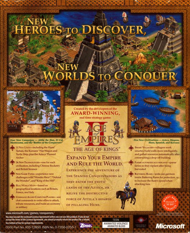 Age of Empires II: The Conquerors cover or packaging material - MobyGames