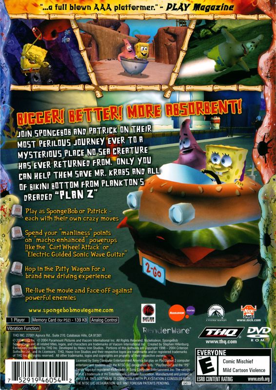 Spongebob Squarepants Movie Game Xbox