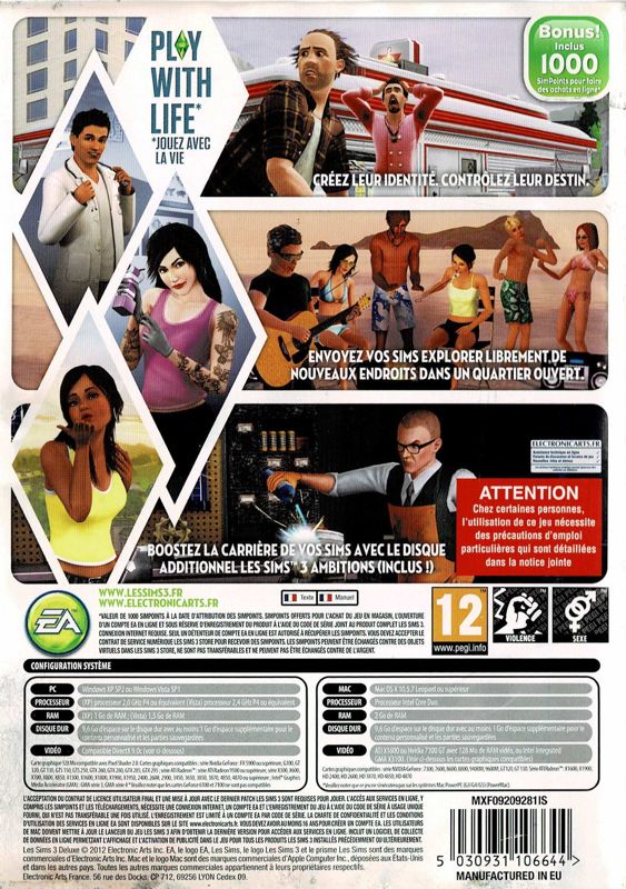 The Sims 3: Deluxe cover or packaging material - MobyGames