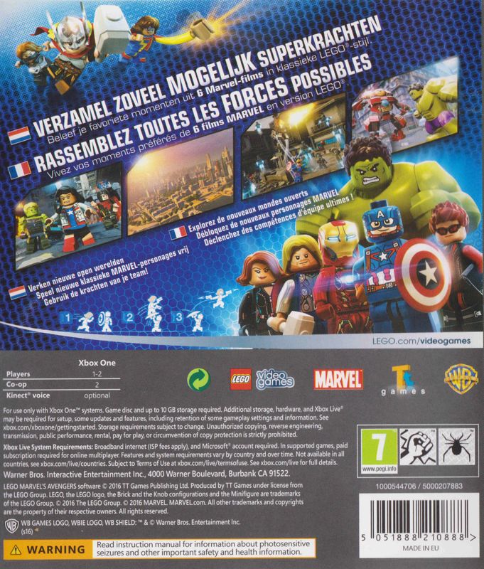LEGO Marvel Avengers cover or packaging material - MobyGames