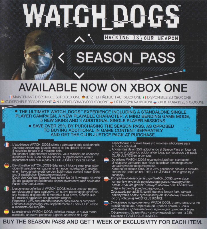 Watch_Dogs cover or packaging material - MobyGames