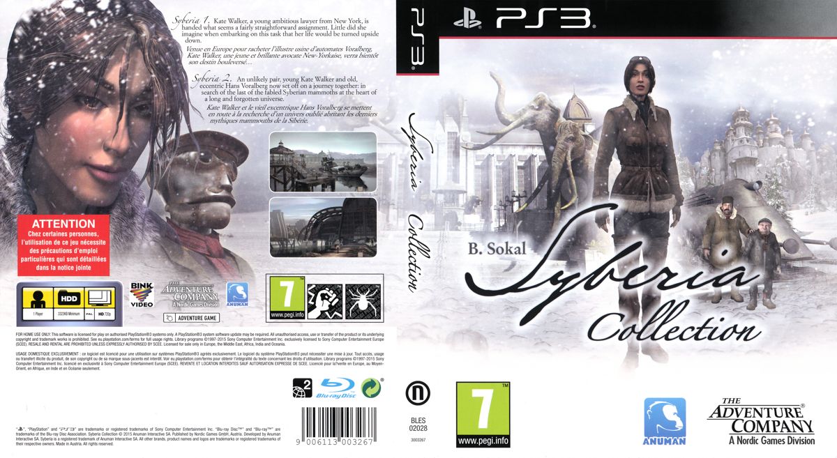 Syberia: Collectors Edition I & II cover or packaging material - MobyGames