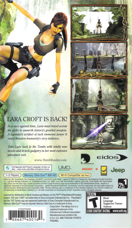 Lara Croft: Tomb Raider - Legend cover or packaging material - MobyGames