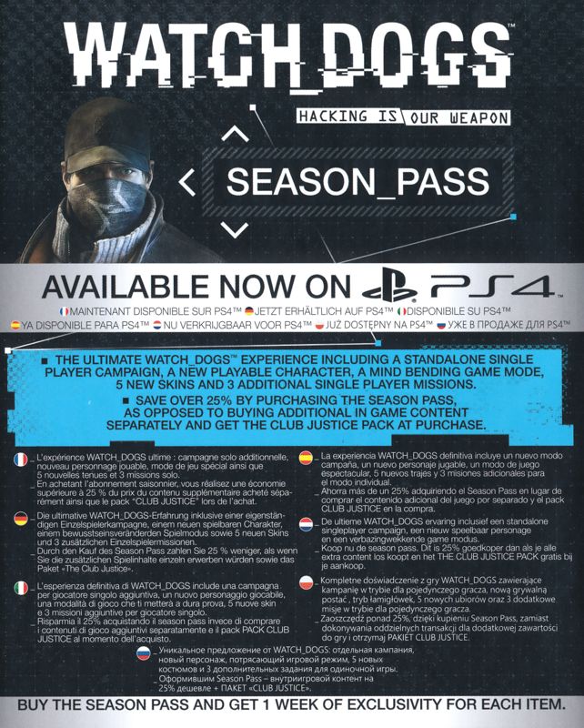 Watch_Dogs cover or packaging material - MobyGames