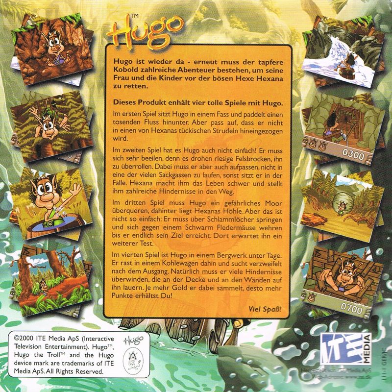 Hugo: Wild River cover or packaging material - MobyGames
