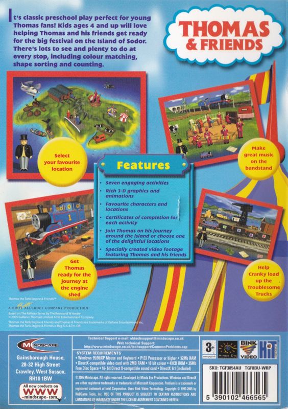 Thomas & Friends: The Great Festival Adventure cover or packaging material - MobyGames