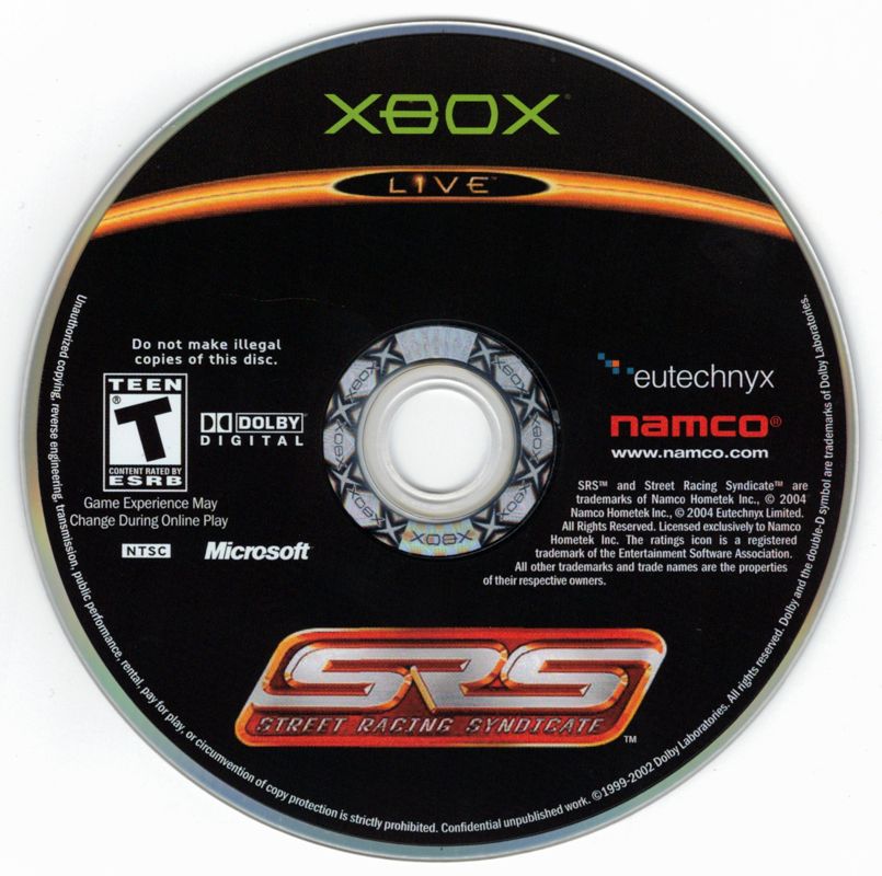 SRS: Street Racing Syndicate cover or packaging material - MobyGames
