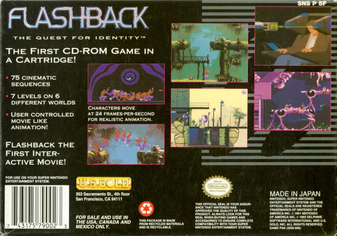 Flashback: The Quest for Identity cover or packaging material - MobyGames