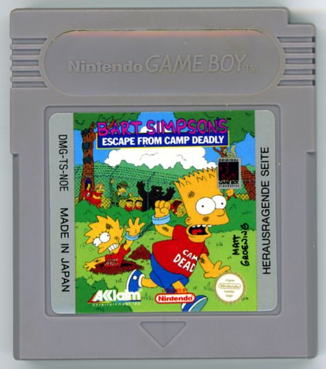 Bart Simpson's Escape from Camp Deadly cover or packaging material ...