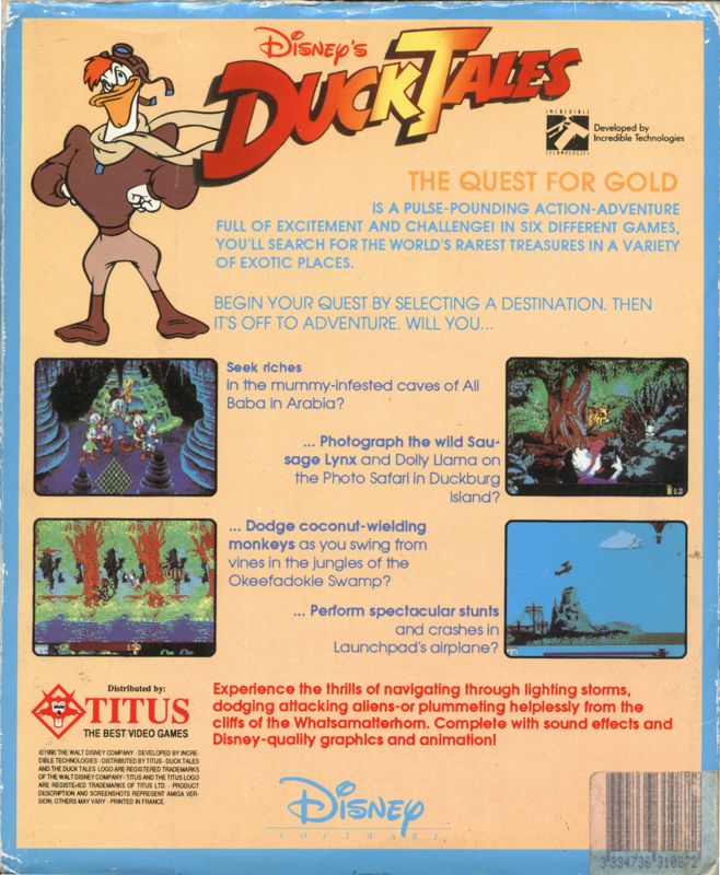 Disney's Duck Tales: The Quest for Gold cover or packaging material ...