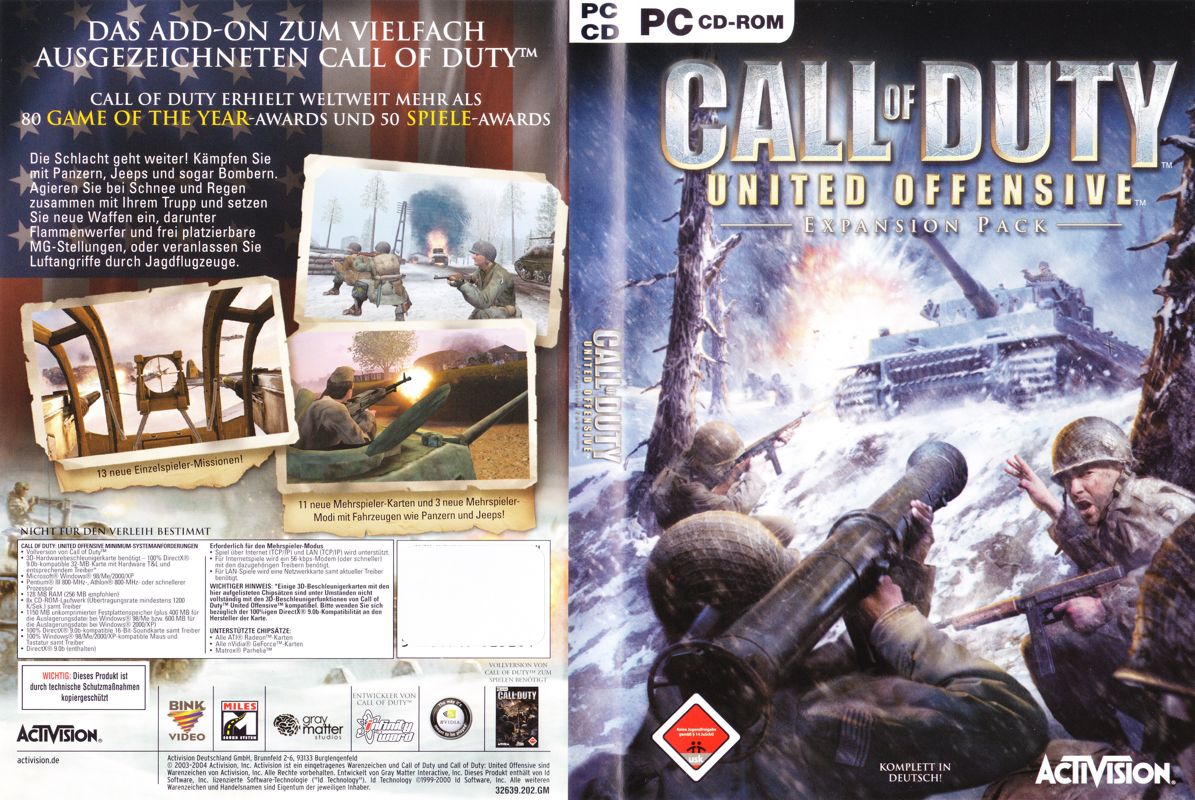 Call of Duty: Deluxe Edition cover or packaging material - MobyGames