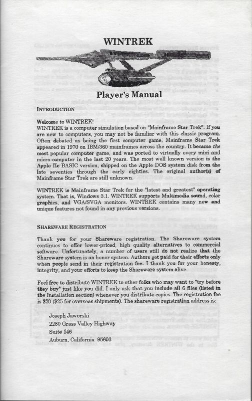 WinTrek (1992) - MobyGames
