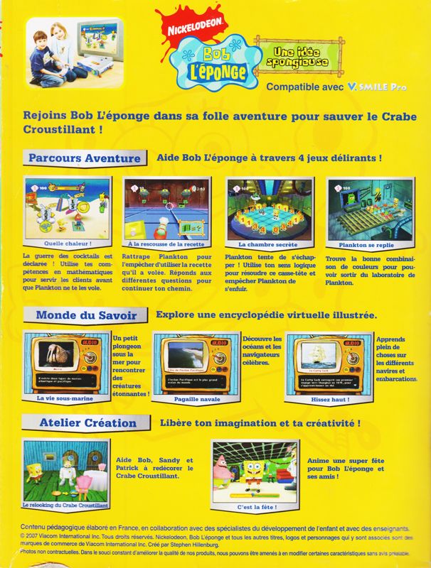 SpongeBob SquarePants: Idea Sponge cover or packaging material - MobyGames