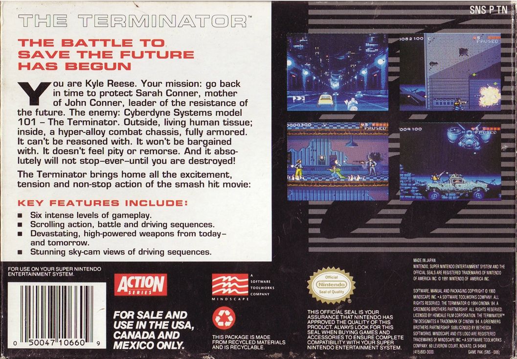 The Terminator cover or packaging material - MobyGames