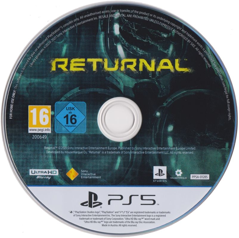 Returnal cover or packaging material - MobyGames