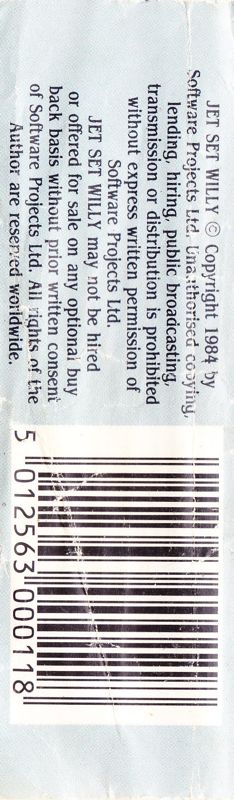 Jet Set Willy II: The Final Frontier cover or packaging material ...