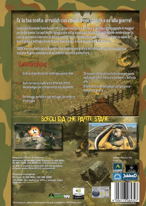 S.W.I.N.E. cover or packaging material - MobyGames