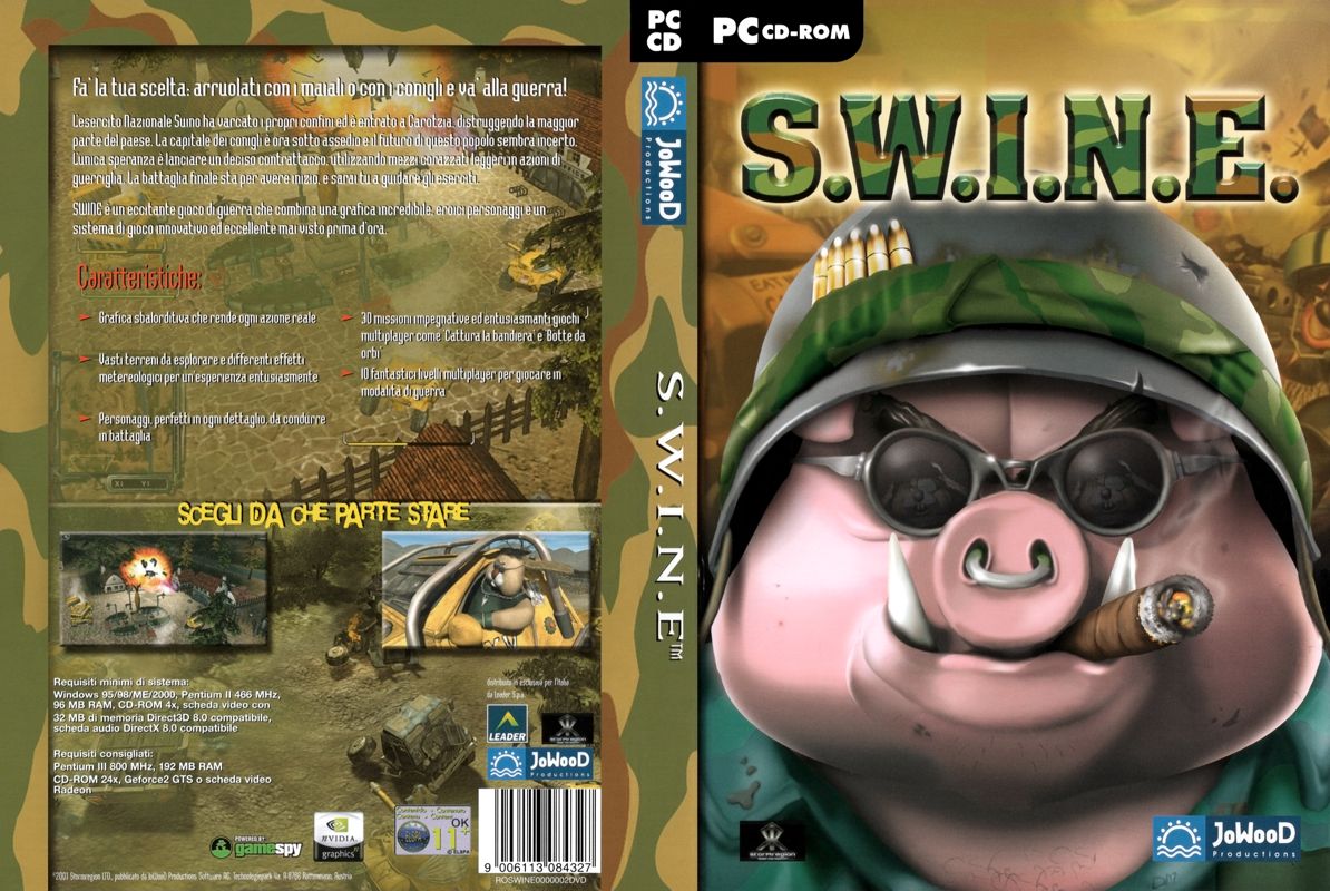 S.W.I.N.E. cover or packaging material - MobyGames