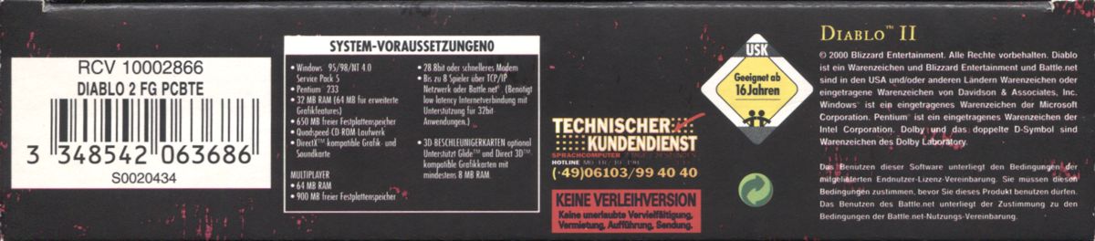 Diablo II cover or packaging material - MobyGames