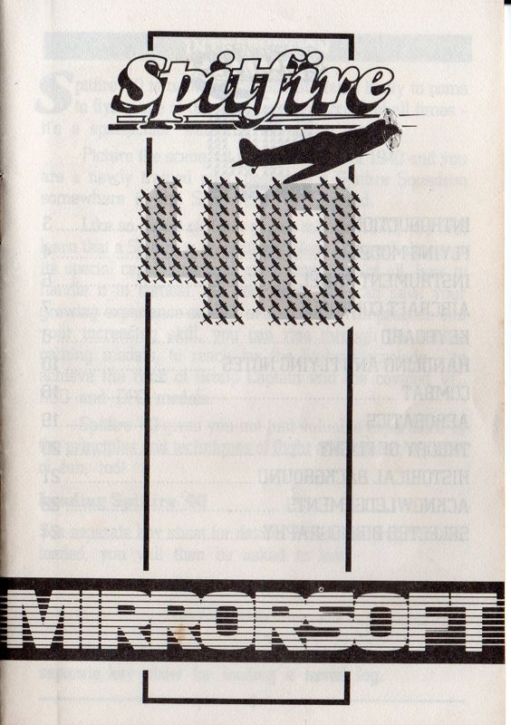 Spitfire '40 cover or packaging material - MobyGames