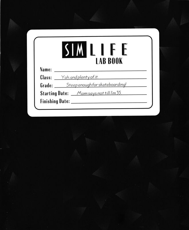 SimLife cover or packaging material - MobyGames