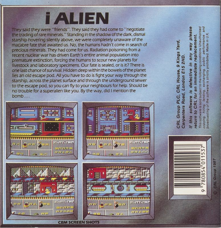 I-Alien cover or packaging material - MobyGames
