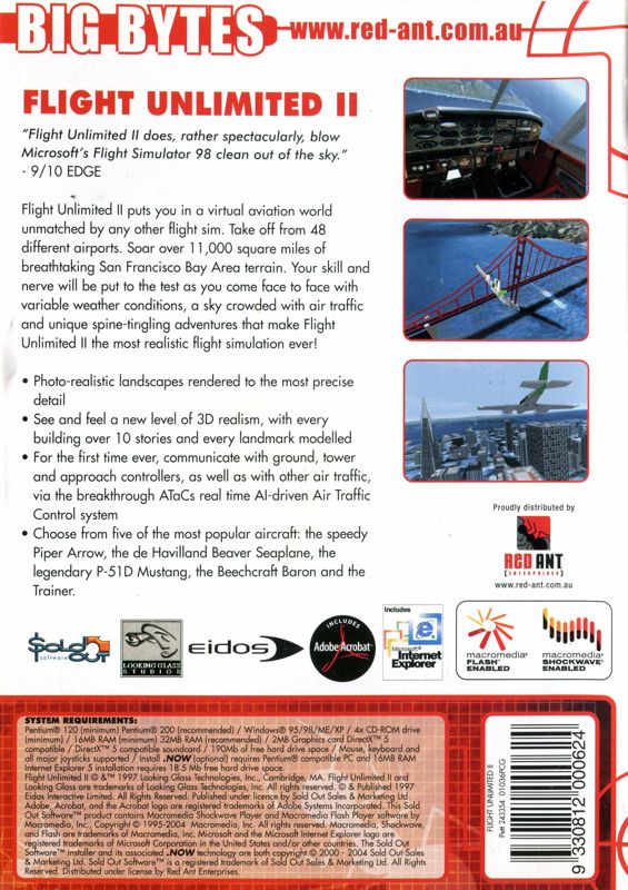 Flight Unlimited II cover or packaging material - MobyGames