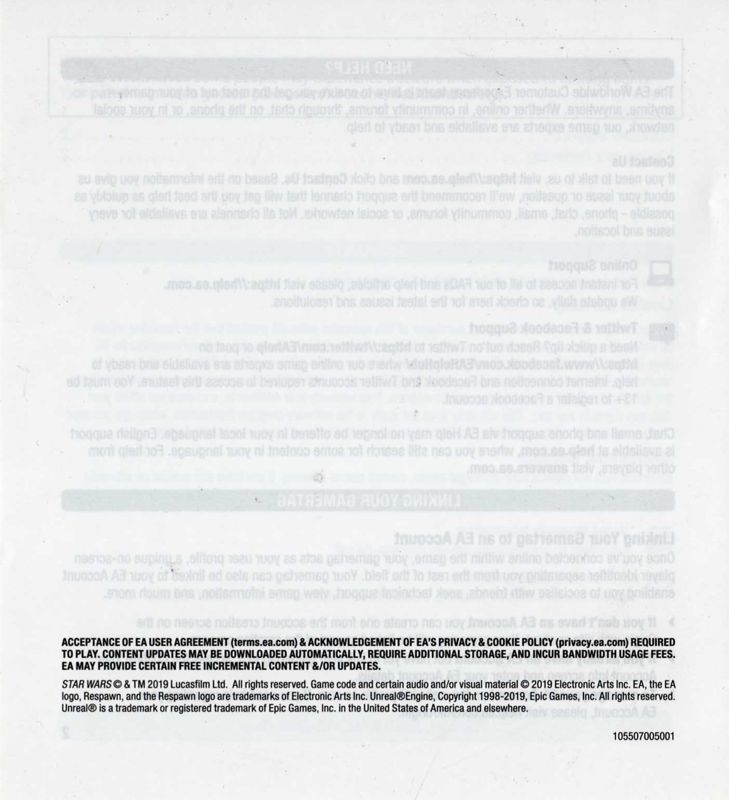 Star Wars: Jedi - Fallen Order cover or packaging material - MobyGames