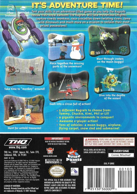 Rugrats: Royal Ransom cover or packaging material - MobyGames