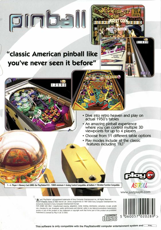 Pinball cover or packaging material - MobyGames