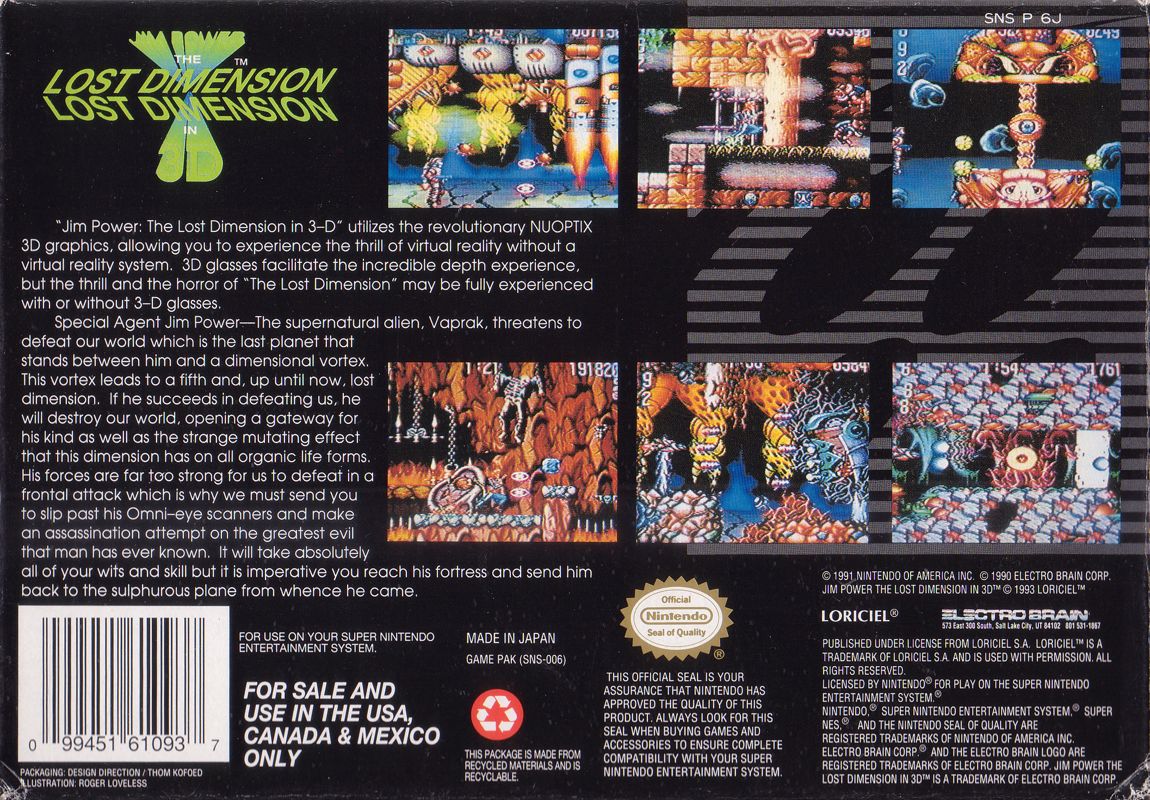 Jim Power: The Lost Dimension in 3D cover or packaging material - MobyGames