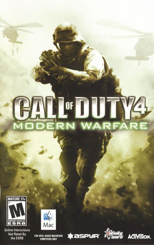 Call of Duty 4: Modern Warfare cover or packaging material - MobyGames